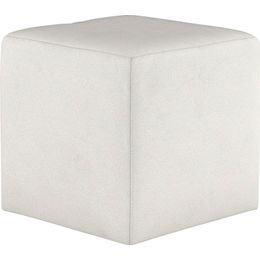 Hocker COTTA "Cuby", beige (cream), B:40cm H:40cm T:40cm, 64% POLYURETHAN (PU) / 25% POLYESTER (PES) / 11% BAUMWOLLE (CO), Hocker, Hocker, Sitzw&uuml;rfel, Cube, Sitzhocker