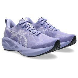 Laufschuh asics "NOVABLAST 5", Damen, Gr. 40,5, blaubell, lila hint, Synthetik, Schuhe Laufschuh, mit Engineered Jacquard Mesh-Obermaterial, mit FF BLAST MAX Foam
