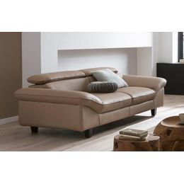 2-Sitzer Home Affaire "Pilot", braun (cappuccino), B:202cm T:108cm, Sofas, Big-Sofa mit Kopfteilverstellung
