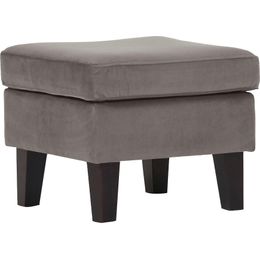 Hocker GUTMANN FACTORY, grau, B:55cm H:44cm, 100% Polyester, Hocker, Hocker
