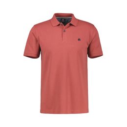 Kurzarmshirt Lerros, Herren, Gr. XXL, rot (earth rot), Obermaterial: 100% Baumwolle, regular fit, Shirts, mit Logostickerei auf der Brust