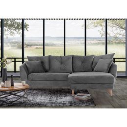 Ecksofa GUTMANN FACTORY, grau, B:210cm H:70cm T:156cm, 100% Polyester, Sofas, Ecksofa