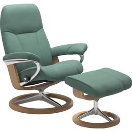 Relaxsessel stressless "Consul", gr&uuml;n (aqua gr&uuml;n paloma), B:82cm H:102cm T:72cm, Leder BATICK: BATICK ist ein leicht korrigiertes, durchgef&auml;rbtes und genarbtes M&ouml;belleder, bei dem die meisten Unebenheiten und Spuren in der Regel entfernt wurden.;Leder PALOMA: PALOMA ist ein durchgef&auml;rbtes Semianilin-M&ouml;belleder mit nat&uuml;rlicher Narbung.;ROHLEDER Stoff Q2 FARON: Ein fester zuverl&auml;ssiger Boucl&eacute; mit ei