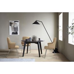 Polsterstuhl stressless "Laurel", beige (sand paloma, chrom gl&auml;nzend), B:58cm H:92cm T:59cm, Leder PALOMA: PALOMA ist ein durchgef&auml;rbtes Semianilin-M&ouml;belleder mit nat&uuml;rlicher Narbung., St&uuml;hle, Polsterstuhl, Low Back mit Armlehne, Gr&ouml;&szlig;e L, mit Beinen aus Stahl in Chrom gl&auml;nzend