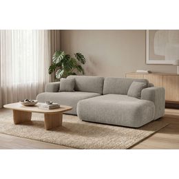 Ecksofa OTTO HOME "VEEVIA L-Form, Schlafsofa, Verl&auml;ssliche Qualit&auml;t, Breite 256cm", taupe, B:256cm H:76cm T:161cm, 100% Polyester, Sofas, Ecksofa, mit Bettkasten, belastbar bis 480kg, inklusive R&uuml;cken- und Zierkissen