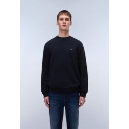 Sweatshirt Napapijri "BALIS CREW SUM 2", Herren, Gr. XXL, blu marine, Sweatware, Obermaterial: 100% Baumwolle, loose fit normal, Rundhals, angeschnitten,eingesetzt,&Auml;rmel ohne &Auml;rmelschlitz B&uuml;ndchen, Sweatshirts Sweatshirt, sportlicher Stil, f&uuml;r Sportmode und Sommermode, Loose Fit