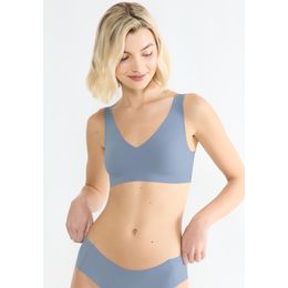 Bustier Sloggi "ZERO Feel 2.0 Bralette", Damen, Gr. S, N-Gr, chambray, Single Jersey, Obermaterial: 76% Polyamid, 24% Elasthan, BHs Bustier, nahtlos und unsichtbar