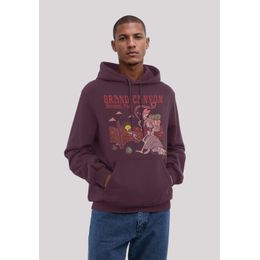 Kapuzenpullover F4NT4STIC "US National Parks Grand Canyon Sunrise", Herren, Gr. L, braun (maroon), Obermaterial: 80% Baumwolle, 20% Polyester, relaxed fit, Pullover Kapuzenpullover, Premium Qualit&auml;t