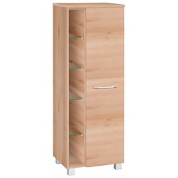 Midischrank Welltime "Portofino", braun (buchefarben), B:45cm H:122cm T:35cm, Schr&auml;nke, Midischrank