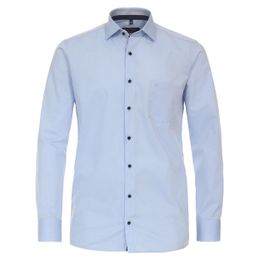 Businesshemd Casamoda "Casamoda Businesshemd uni", Herren, Gr. 39, Normalgr&ouml;&szlig;en, blau (mittelblau), 100% Baumwolle, unifarben, schmal, Hemden
