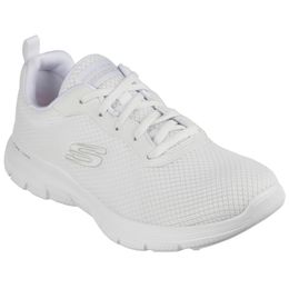 Sneaker Skechers "FLEX APPEAL 4.0 BRILLINAT VIEW", Damen, Gr. 40, wei&szlig; (sanftes wei&szlig;), Synthetik, Textil, Schuhe Sneaker, Freizeitschuh, Halbschuh, Schn&uuml;rschuh mit Air Cooled Memory Foam
