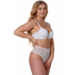 After Eden D-cup & up Panty "BO", Damen, Gr. XXL, wei&szlig;, Spitze, Obermaterial: 86% Polyamid, 14% Elasthan, AFTER EDEN D-CUP & UP, unifarben, k&ouml;rpernah, Unterhosen Panty, Mit Spitze, leicht durchsichtig, feminin, bequem, weich, elastisch