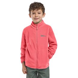 Fleecejacke Jack Wolfskin "TAUNUS JACKET K", Jungen, Gr. 152, sunset, coral, Obermaterial: 100% POLYESTER. Futter:100% POLYESTER, Jacken Fleecejacke