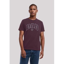T-Shirt F4NT4STIC "Dad Stern Vatertag College Style Bestickt", Herren, Gr. S, rot (maroon), Obermaterial: 100% Baumwolle, regular fit, Rundhals, ohne B&uuml;ndchen, Shirts T-Shirt, Premium Qualit&auml;t, Stickerei