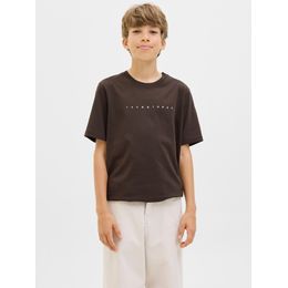 Jack & Jones Kurzarmshirt JACK & JONES JUNIOR "JJESTAR l&auml;ssig, weich, atmungsaktiv, stylisch", Jungen, Gr. 152, delicioso, Jersey, Obermaterial: 100% Baumwolle, bedruckt, relaxed fit normal, Rundhals, Shirts, bedruckt, casual, relaxed fit, Rundhals