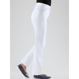 5-Pocket-Jeans Casual Looks, Damen, Gr. 215, Extrakurzgr&ouml;&szlig;en, wei&szlig;, 98% Baumwolle, 2% Elasthan, unifarben, lang, Jeans 5-Pocket-Jeans