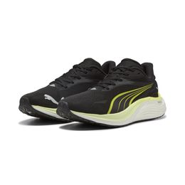Trainingsschuh Puma "Electrify NITRO&trade; 4 Laufschuhe Herren", Damen, Gr. 40.5, schwarz apple spritz lux lime gr&uuml;n, Obermaterial: Textil, Synthetik, Texile; Futter: Textil; Innensohle: Textil; Laufsohle: Gummi, Synthetik, Schuhe