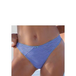 String Nuance, Damen, Gr. 36/38, kornblume, blau, Spitze, Obermaterial: 91% Polyamid, 9% Elasthan, Unterhosen String, aus edler, leicht transparenter Spitze