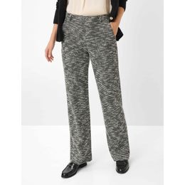 Boyfriend-Hose RAPHAELA BY Brax "Style DamenpulloverTH FLARED", Damen, Gr. 40K (20), Kurzgr&ouml;&szlig;en, schwarz, 64% Polyester, 17% Baumwolle, 13% Viskose, 3% Wolle, 1% Elasthan, 1% Sonstige Fasern, 1% Polyamid, Hosen