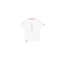 T-Shirt Alpha Industries "Relaxed Print T-Shirt", Herren, Gr. M, wei&szlig;, Obermaterial: 100% Baumwolle, Shirts T-Shirt