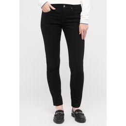 Slim-fit-Jeans Angels "SKINNY", Damen, Gr. 42, L&auml;nge 30, schwarz (jetschwarz), Denim/Jeans, Obermaterial: 81% Baumwolle, 18% Polyester, 1% Elasthan, slim fit, Jeans Slim-fit-Jeans