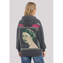 Kapuzenpullover F4NT4STIC "TV Times Queen Elizabeth II 1957 Cover", Damen, Gr. S, off schwarz, Obermaterial: 80% Baumwolle, 20% Polyester, oversize, Pullover Kapuzenpullover, Premium Qualit&auml;t