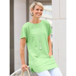 Longshirt Classic Basics "Longshirt", Damen, Gr. 48, gr&uuml;n (reseda), 100% Baumwolle, unifarben, Rundhals, Shirts Longshirt