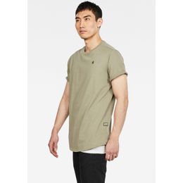 G-Star Raw T-Shirt G-STAR "Lash", Herren, Gr. M, gr&uuml;n (shamrock), Jersey, Obermaterial: 100% Baumwolle, unifarben, normal h&uuml;ftbedeckend, Rundhals, Umschlagsaum krempelbar, Shirts T-Shirt, mit kleinem Logodetail