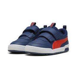 Sneaker Puma "Multiflex 2 Sneakers Kinder", Kinder, Gr. 32, blau (persian blau fierce rot), Obermaterial: Textil, Synthetik; Futter: Textil; Innensohle: Textil; Laufsohle: Gummi, Schuhe Sneaker