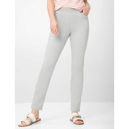 Chinohose RAPHAELA BY Brax "Style PAMINA FUN", Damen, Gr. 50, Normalgr&ouml;&szlig;en, grau (smoke), Web, 86% Baumwolle, 10% Elastomultiester, 4% Elasthan, slim fit, Hosen Chinohose