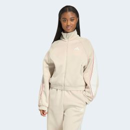 Trainingsjacke adidas Sportswear "W STADIUM TT", Damen, Gr. XL, crystal linen, sanftes wei&szlig;, Obermaterial: 67% Polyester, 33% Baumwolle, Jacken Trainingsjacke, aus Polyester und Baumwolle, f&uuml;r Erwachsene
