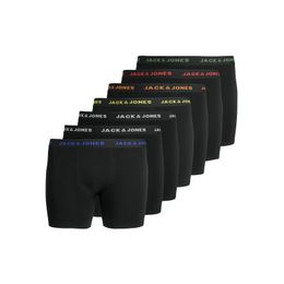 Jack & Jones PlusSize Trunk "JACBASIC TRUNKS 7 PACK NOOS PLS", Herren, Gr. 5XL, 7 Stk., schwarz, Jersey, Obermaterial: 95% Baumwolle, 5% Elasthan, JACK & JONES PLUSSIZE, unifarben, bequem, Unterhosen