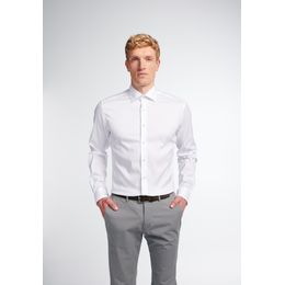 Langarmhemd Eterna "SLIM FIT", Herren, Gr. 42, Normalgr&ouml;&szlig;en, wei&szlig;, Twill, 4% Elasthan, 26% Polyamid, 70% Lyocell, schmal, Manschette, Hemden, EASY IRON (b&uuml;gelleicht)