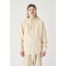 Kapuzensweatshirt Cleptomanicx "Ligull", Herren, Gr. S, beige (ecru), 100% Baumwolle, meliert, normal, ohne Ausschnitt, Sweatshirts, mit lockerem Schnitt