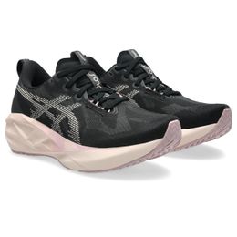 Laufschuh asics "NOVABLAST 5", Damen, Gr. 38, schwarz, pearl pink, Synthetik, Schuhe Laufschuh, mit Engineered Jacquard Mesh-Obermaterial, mit FF BLAST MAX Foam