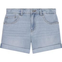 Jeansshorts LEVI'S KIDS "LVG GIRLFRIEND SHORTS", M&auml;dchen, Gr. 8 (128), N-Gr, heat wave, Denim/Jeans, Obermaterial: 69% Baumwolle, 30% Polyester, 1% Elasthan, Jeans Jeansshorts, for GIRLS