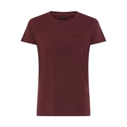 BOSS Orange Damen T-Shirt "Esogo Premium Damenmode"schwarz braun 204, Gr. M, unifarben, Single Jersey, Obermaterial: 100% Baumwolle, Shirts, mit Logo