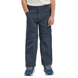 Zip-off-Hose Jack Wolfskin "SAFARI ZIP OFF PANTS K", M&auml;dchen, Gr. 176, Normalgr&ouml;&szlig;en, blau (midnightsky), Obermaterial: 100% POLYAMID. Futter: 100% POLYESTER, Hosen