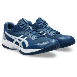 Hallenschuh asics "GEL-TASK 4", Herren, Gr. 48, wei&szlig; (mako blau, wei&szlig;), Synthetik, Schuhe Hallenschuh, f&uuml;r Hallensport