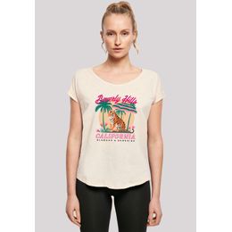T-Shirt F4NT4STIC "Beverly Hills California Glamour Summer", Damen, Gr. L, wei&szlig; (sandwei&szlig;), Obermaterial: 100% Baumwolle, regular fit, Rundhals, ohne B&uuml;ndchen, Shirts T-Shirt, Premium Qualit&auml;t
