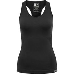 Tanktop Hummel "HMLTIF SEAMLESS TOP", Damen, Gr. M (38), schwarz, Obermaterial: 92% Baumwolle, 8% Elasthan, eng, Tops Tanktop