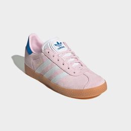Sneaker adidas originals "GAZELLE", M&auml;dchen, Gr. 38, clear pink, cloud wei&szlig;, blaubird, Leder, Synthetik, Schuhe Sneaker, f&uuml;r Kinder und Jugendliche