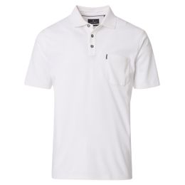 Poloshirt Casamoda "Casamoda Polo-Shirt uni", Herren, Gr. M, wei&szlig;, 55% Baumwolle, 45% Polyester, Shirts