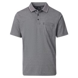 Poloshirt Casamoda "Casamoda Polo-Shirt uni", Damen, Gr. L, grau, 55% Baumwolle, 45% Polyester, Shirts