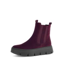 Chelseaboots Gabor "Chelsea Boot", Damen, Gr. 38,5, rot, Schuhe Chelseaboots