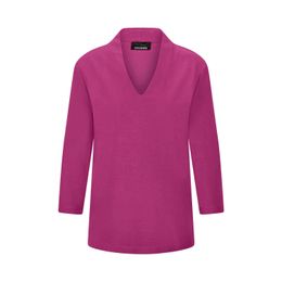 Kurzarmshirt GOLDNER "Elegantes Basic-Shirt mit V-Ausschnitt", Damen, Gr. 38, pink (beere), Obermaterial: 100% Baumwolle CO., Modisch, V-Ausschnitt, Shirts, V-Ausschnitt