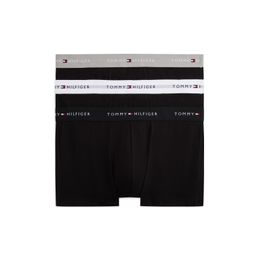Trunk "TRUNK 3 PACK", Herren, Gr. M (50), 3 Stk., grau heather, wei&szlig;, schwarz, Jersey, Obermaterial: 95% Baumwolle, 5% Elasthan, Tommy Hilfiger Underwear, k&ouml;rpernah, Unterhosen, mit kontrastfarbenem Logobund
