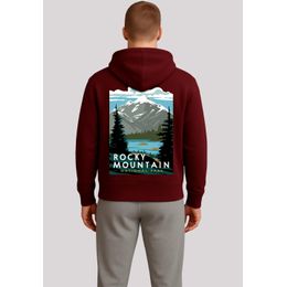 Kapuzenpullover F4NT4STIC "US National Parks Rocky Mountain National Park", Herren, Gr. L, braun (maroon), Obermaterial: 80% Baumwolle, 20% Polyester, relaxed fit, Pullover Kapuzenpullover, Premium Qualit&auml;t