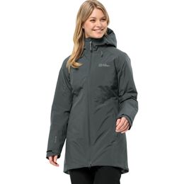 Funktionsmantel Jack Wolfskin "HEIDELSTEIN INS JKT W", Damen, Gr. XS (34), gr&uuml;n (slate gr&uuml;n), Obermaterial: 100% Polyester, hoch geschlossener Ausschnitt, M&auml;ntel, W&auml;rmend, winddicht, &Uuml;bergangsjacke