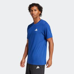T-Shirt adidas Performance "TR-ES FR NOV T", Herren, Gr. S, blau (dunkelblau), Obermaterial: 80% Polyester, 20% Baumwolle, Shirts T-Shirt, Trainingsshirt mit CLIMACOOL, Pikeematerial